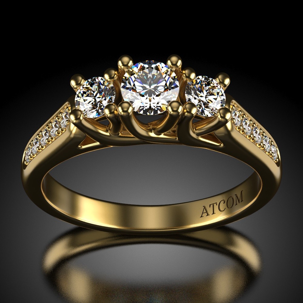 Inel de logodna din aur galben model Glory - eMAG.ro