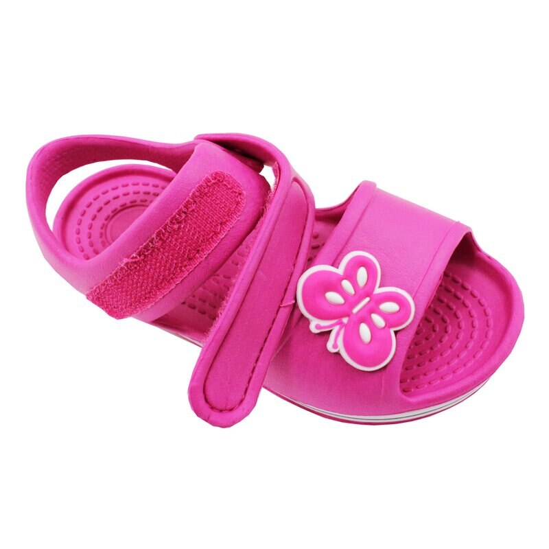 Sandale fete, EVA, roz inchis cu fluras 26 - eMAG.ro