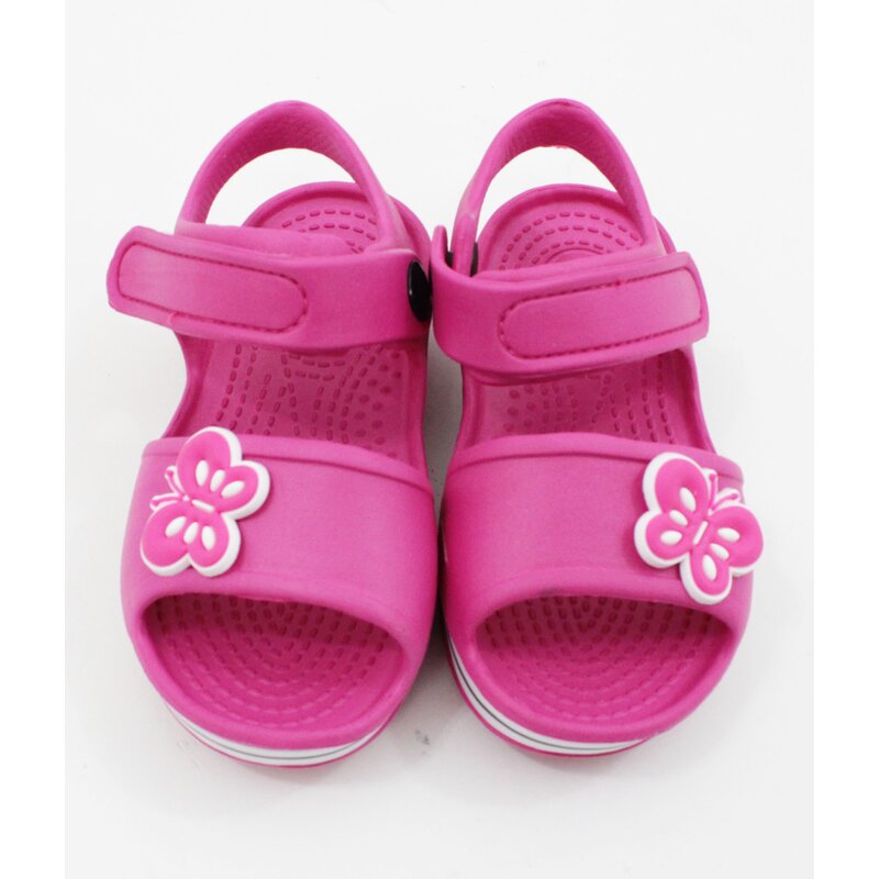Sandale fete, EVA, roz inchis cu fluras 26 - eMAG.ro