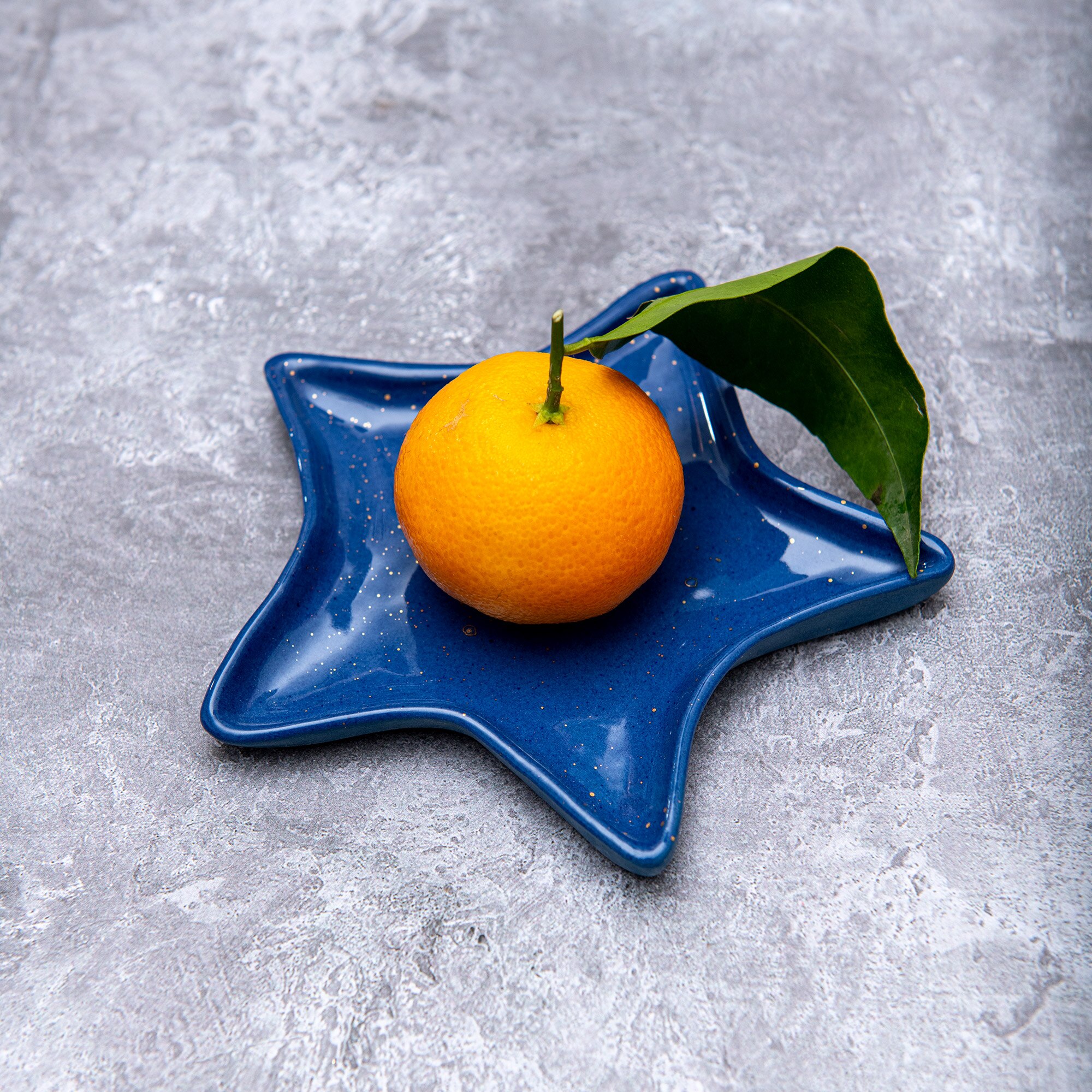 Platou Zodiac Stea, portelan, albastru, 12cm, lucrat manual - eMAG.ro