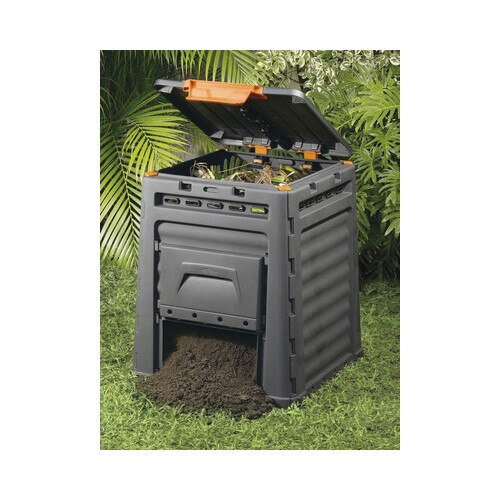 Пластмасов градински компостер, 320 л, черен - eMAG.bg