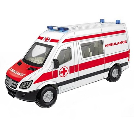 Masinuta Mondo Motors Ambulanta, alb-rosu, scara 1:43 - eMAG.ro