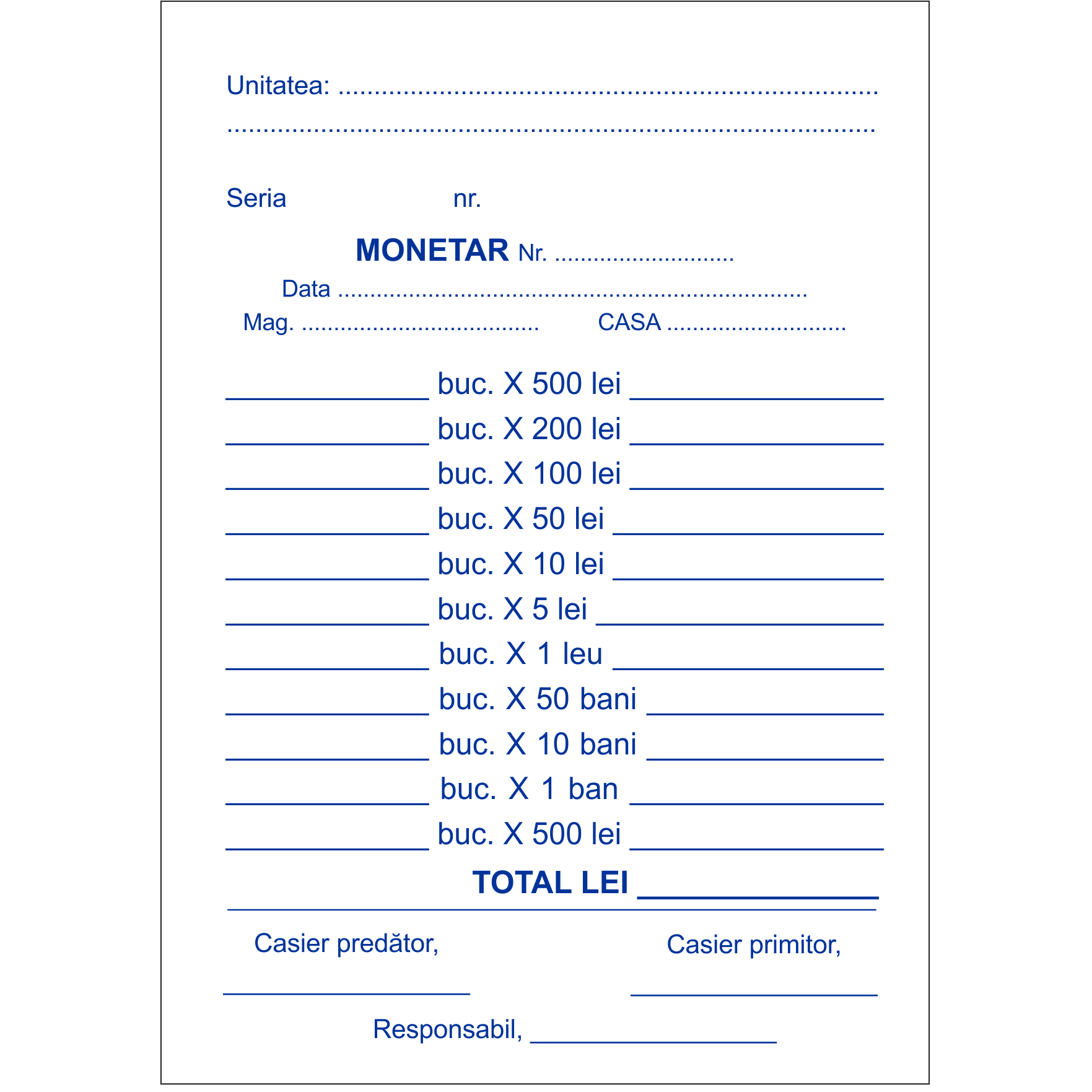 Monetar 2 exemplare, A6, Autocopiativ, Nepersonalizat, Pachet 50 de ...