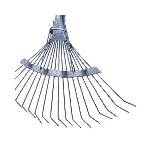 Grebla pentru frunze cu 18 dinti, zincata, coada din lemn, 125 cm - eMAG.ro