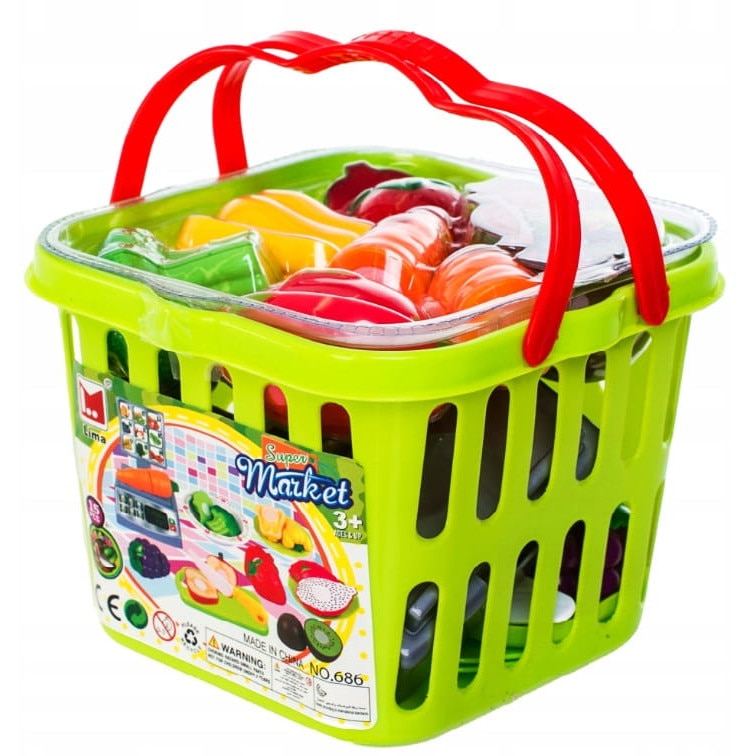 Set cos cu alimente pentru copii, Accesorii, 3+ ani, Verde - eMAG.ro