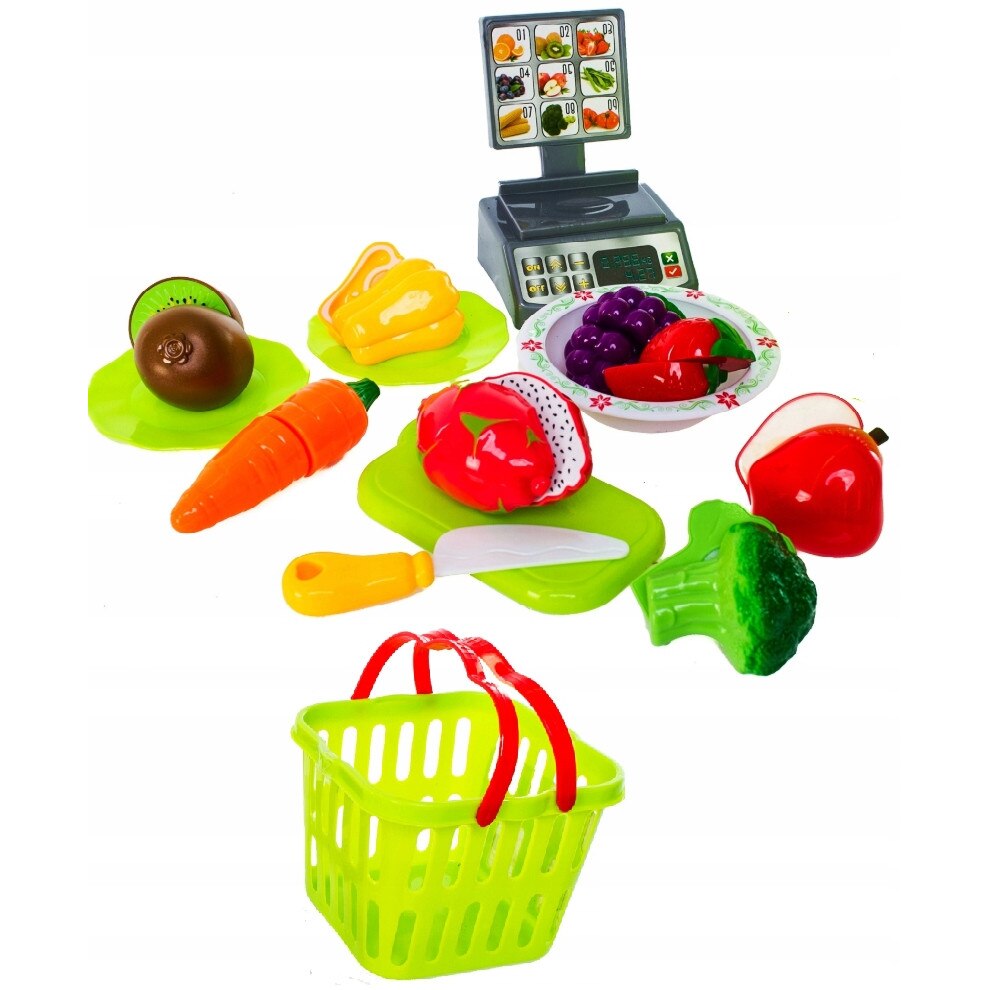 Set cos cu alimente pentru copii, Accesorii, 3+ ani, Verde - eMAG.ro