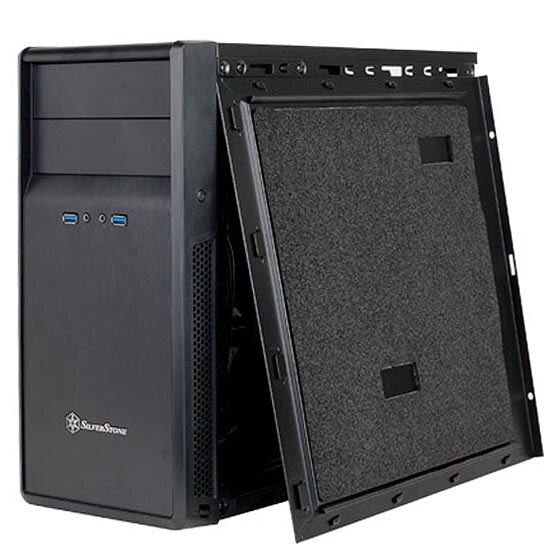 Carcasa PC SilverStone PS09, Micro ATX, Mini ITX, Negru - eMAG.ro