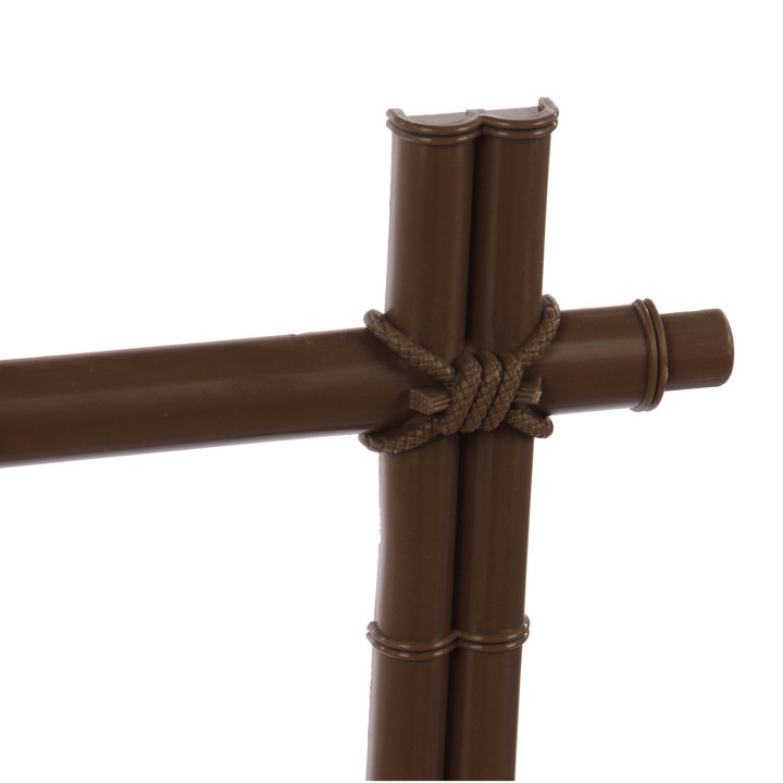 Gard decorativ pentru gazon sau gradina din PVC, 60.5 x 32 cm, maro ...