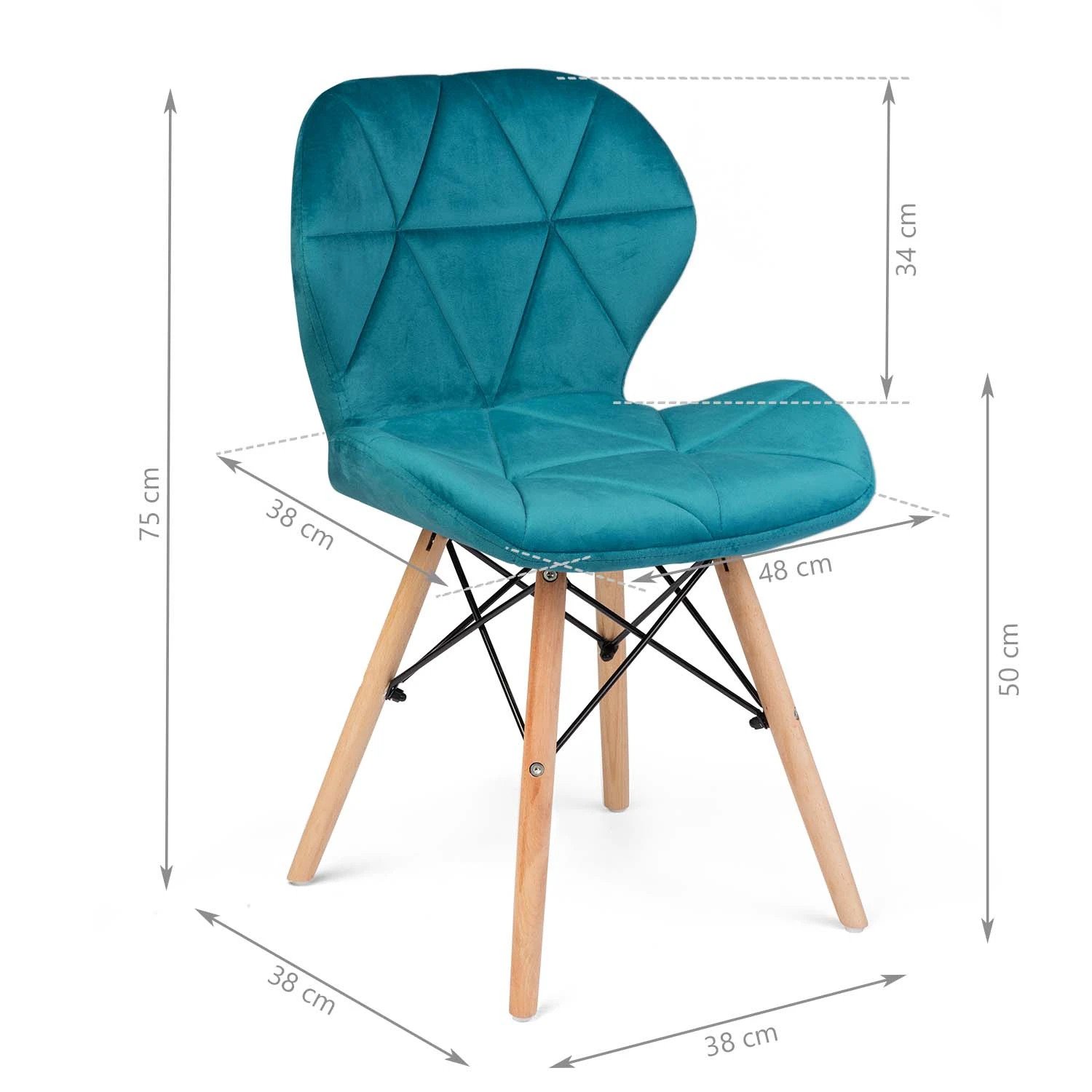 Set 4 scaune tapitate cu material placut la atingere, structura ...