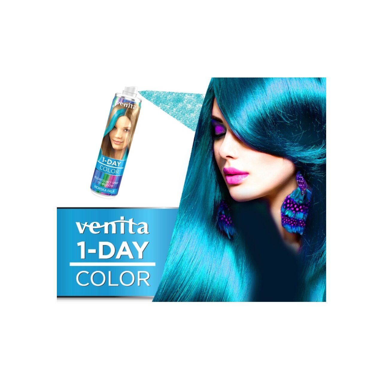 Spray colorant pentru par, fixativ, Venita, 1-Day Metallic Color, nr M3 ...
