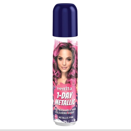 Spray colorant pentru par, fixativ, Venita, 1-Day Metallic Color, nr M1 ...