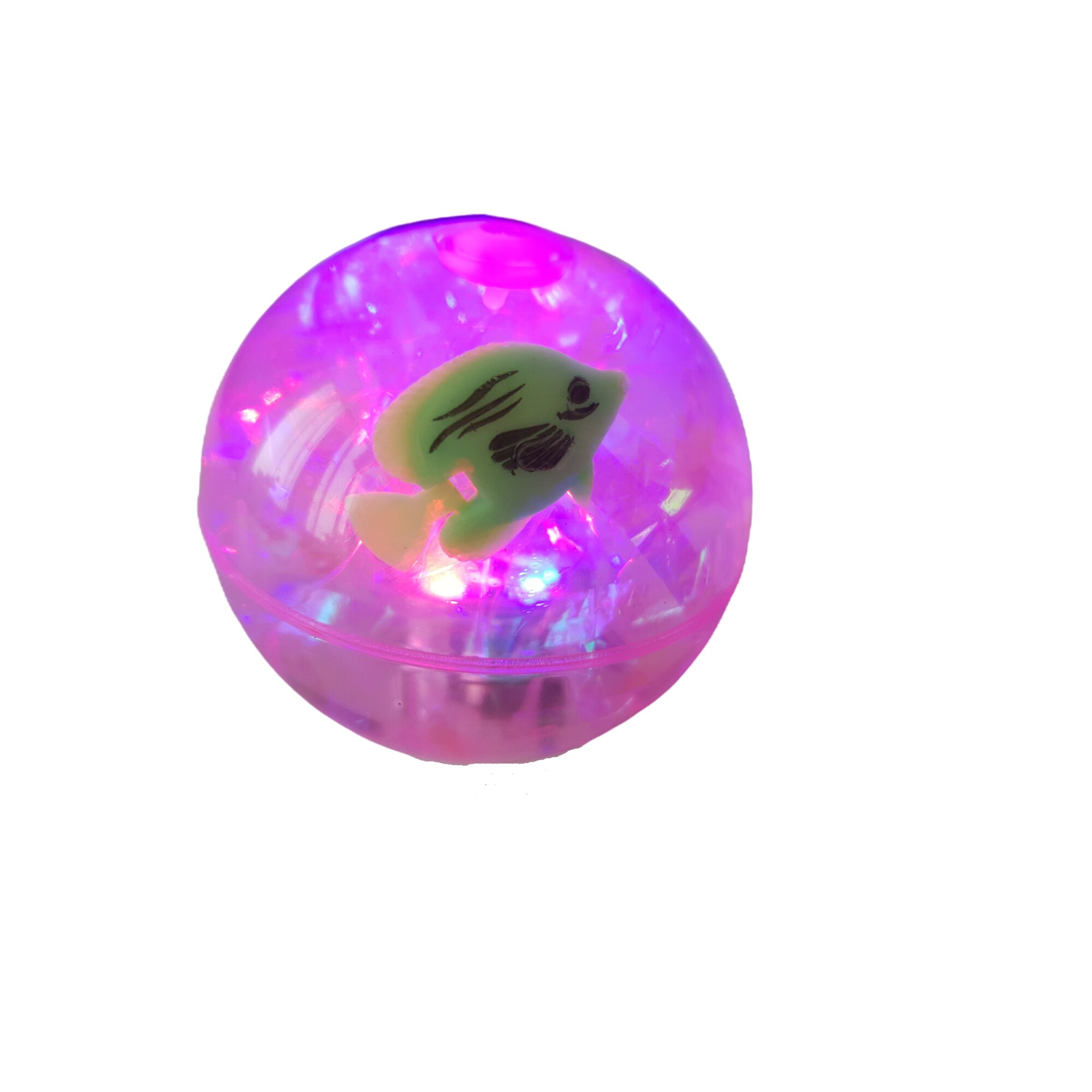 Minge din Silicon cu Lumini Interactive Led si Figurina Pestisor, Roz ...