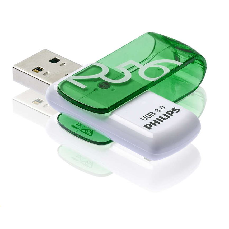Memorie USB, Philips, 256 GB, USB tip A, 3.2 Gen 1, Verde/Alb - eMAG.ro