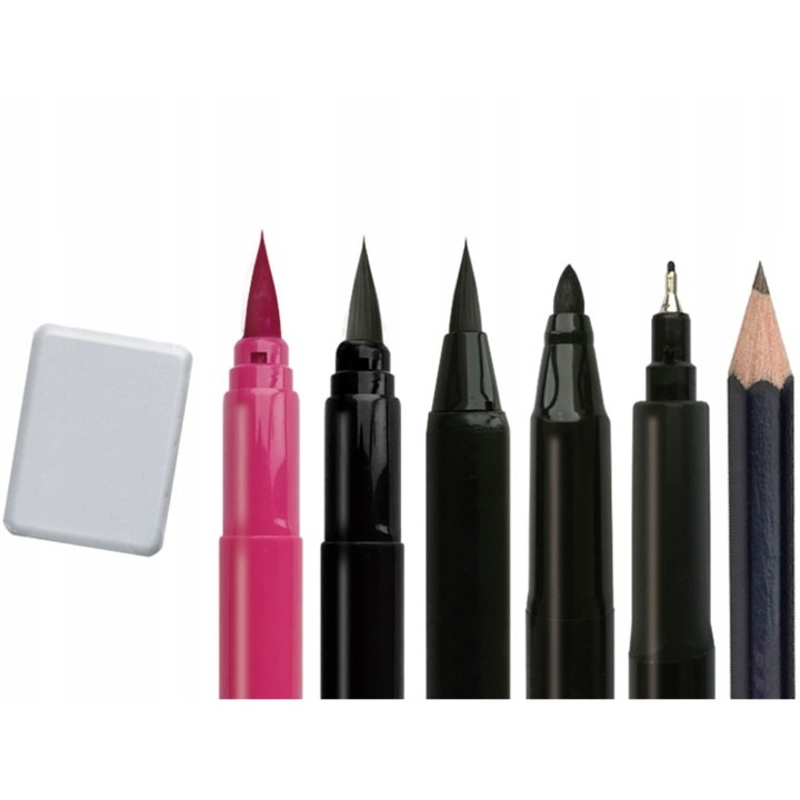 Set markere pentru scris de mana, Zola®, schite si caligrafii, 30 ...