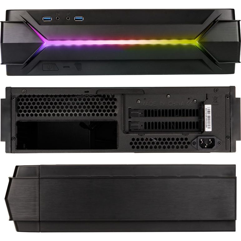 Carcasa PC SilverStone RVZ03-ARGB, SST-RVZ03B-ARGB, Mini ITX, Negru ...