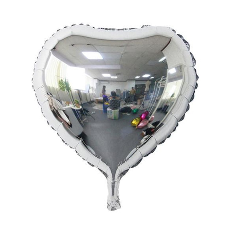 Balon iubire, decor inima, 45 cm, argintiu, EFAYN - eMAG.ro