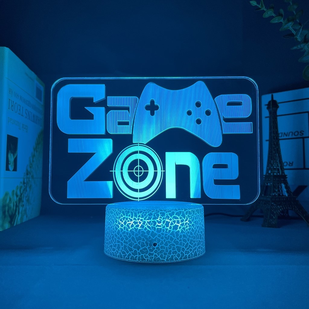 Lampa de birou, noptiera sau veghe, gaming LED 3D iluzie optica, baza ...