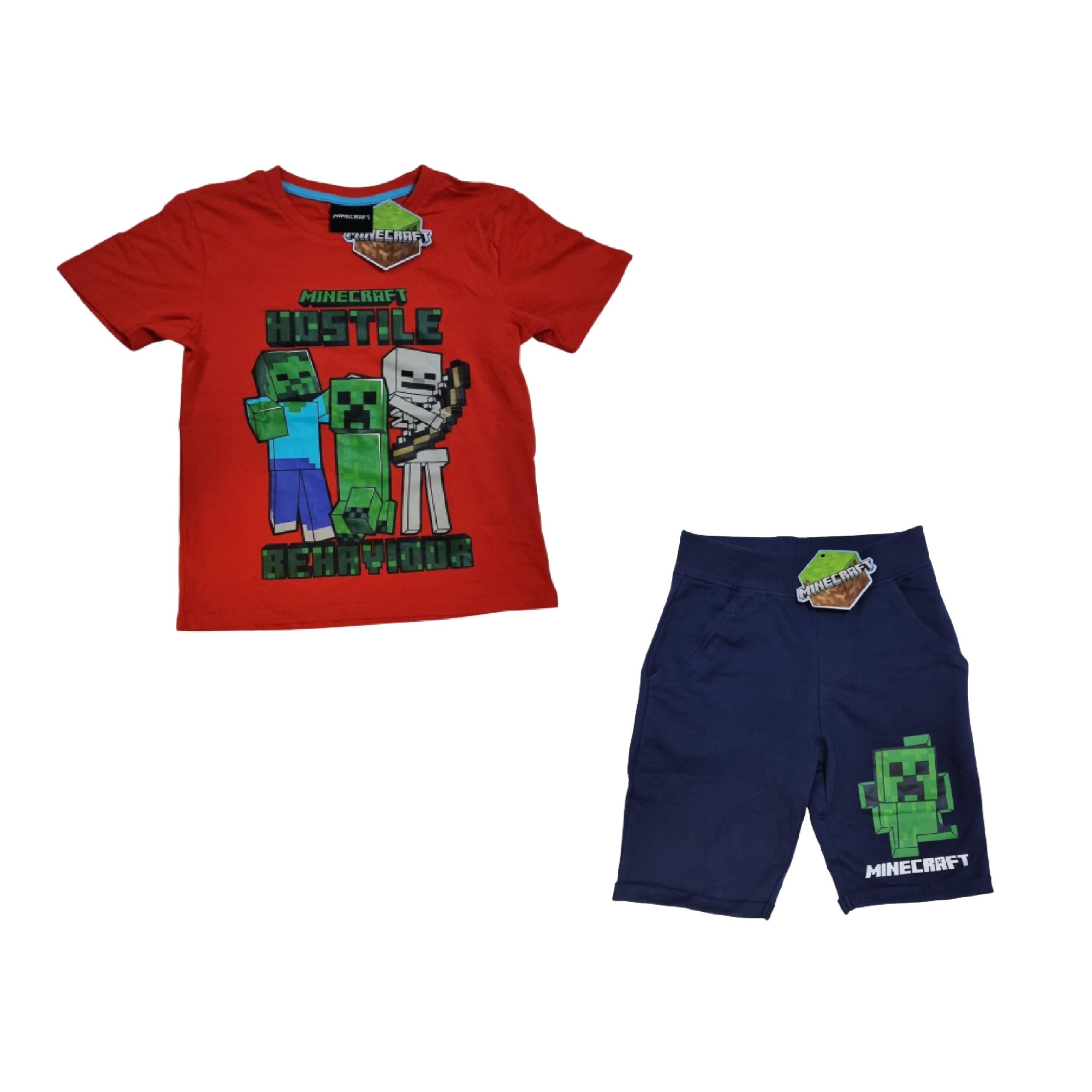 Compleu copii Minecraft, Hostile Behaviour, 6 ani/116 cm, rosu/albastru ...