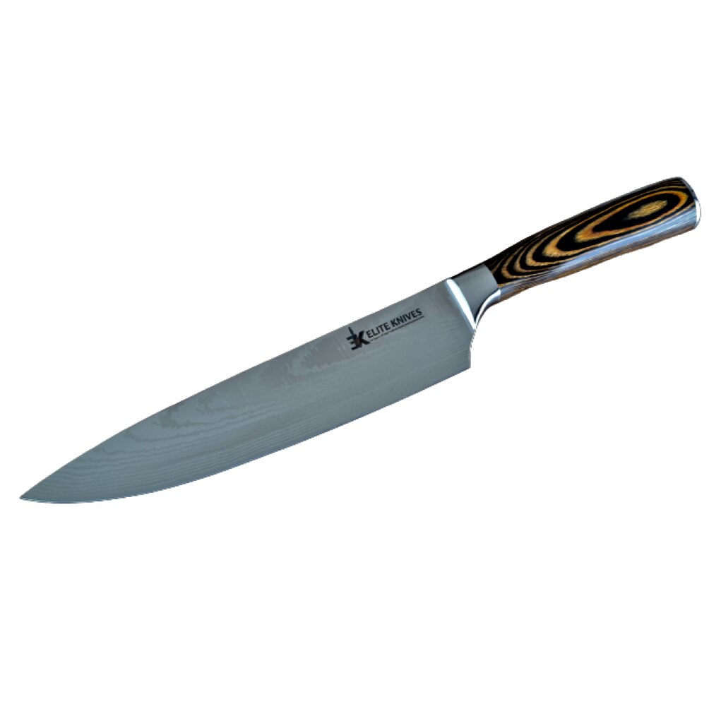 Cutit Chef Profesional 32cm - 67 straturi de otel de damasc, VG10 ...