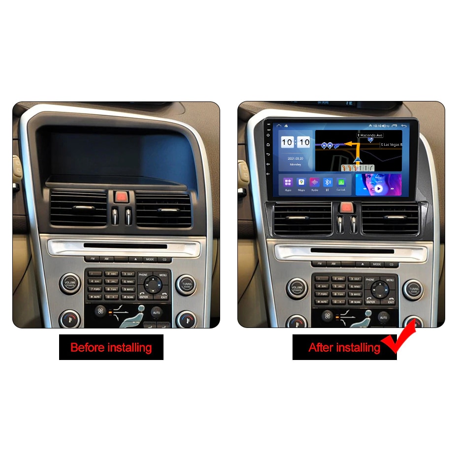 Navigatie Carplay Android Volvo XC60 Octa Core 8GB Ram 128GB SSD Ecran ...