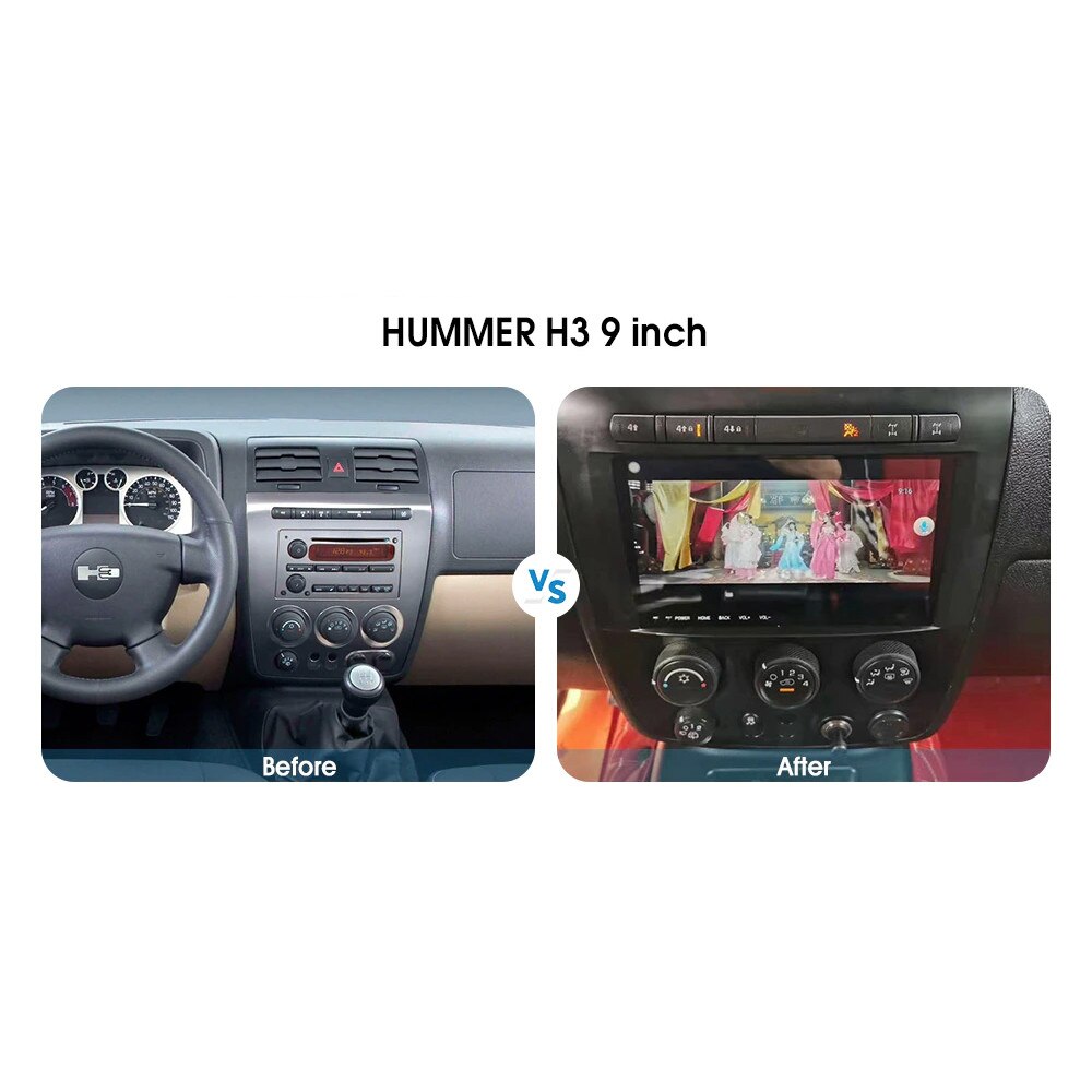 Navigatie Carplay Android Hummer H3 Octa Core 6GB Ram 128GB SSD Ecran 9 ...