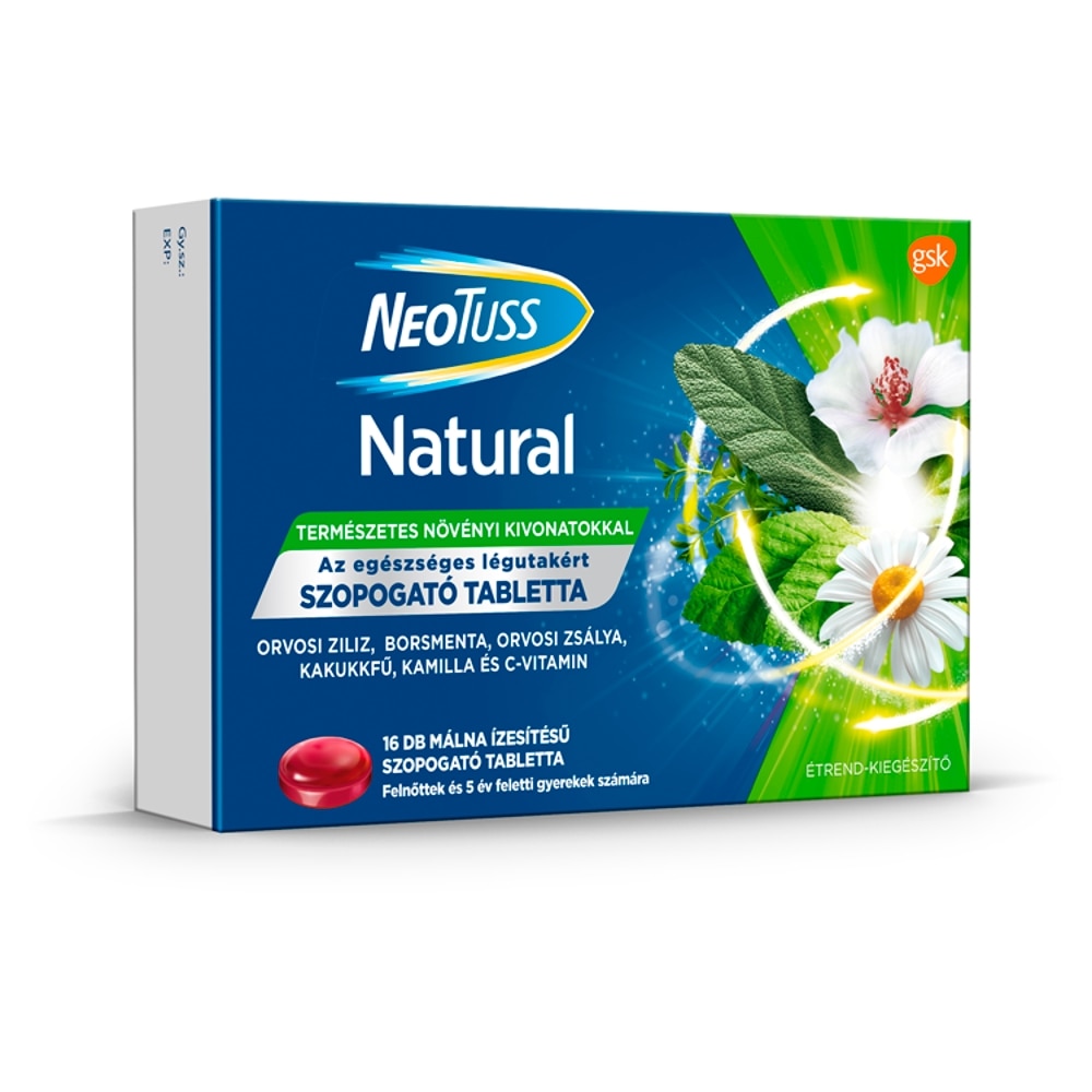 NeoTuss Natural szopogató cukorka, 16db - eMAG.hu
