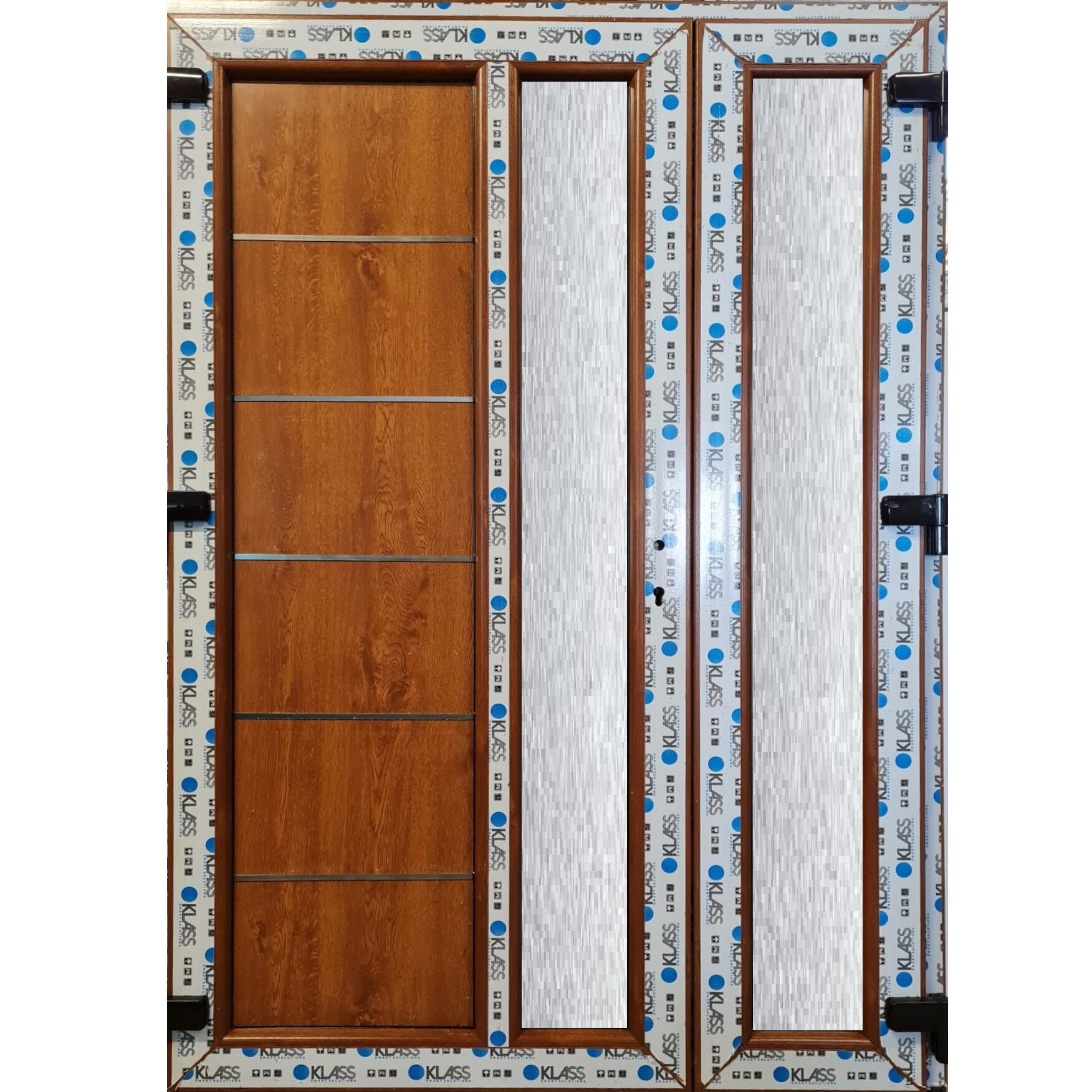Usa de intrare, termopan London InoxLine 08G glass, maro 120x190 - eMAG.ro