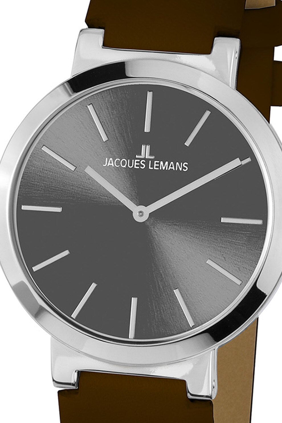Jacques Lemans, Ceas analog cu o curea de piele, Maro - eMAG.ro