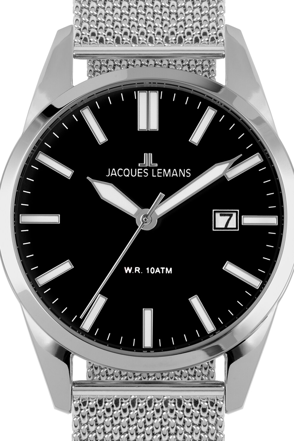 Jacques Lemans, Ceas analog cu bratara cu model plasa, Argintiu - eMAG.ro