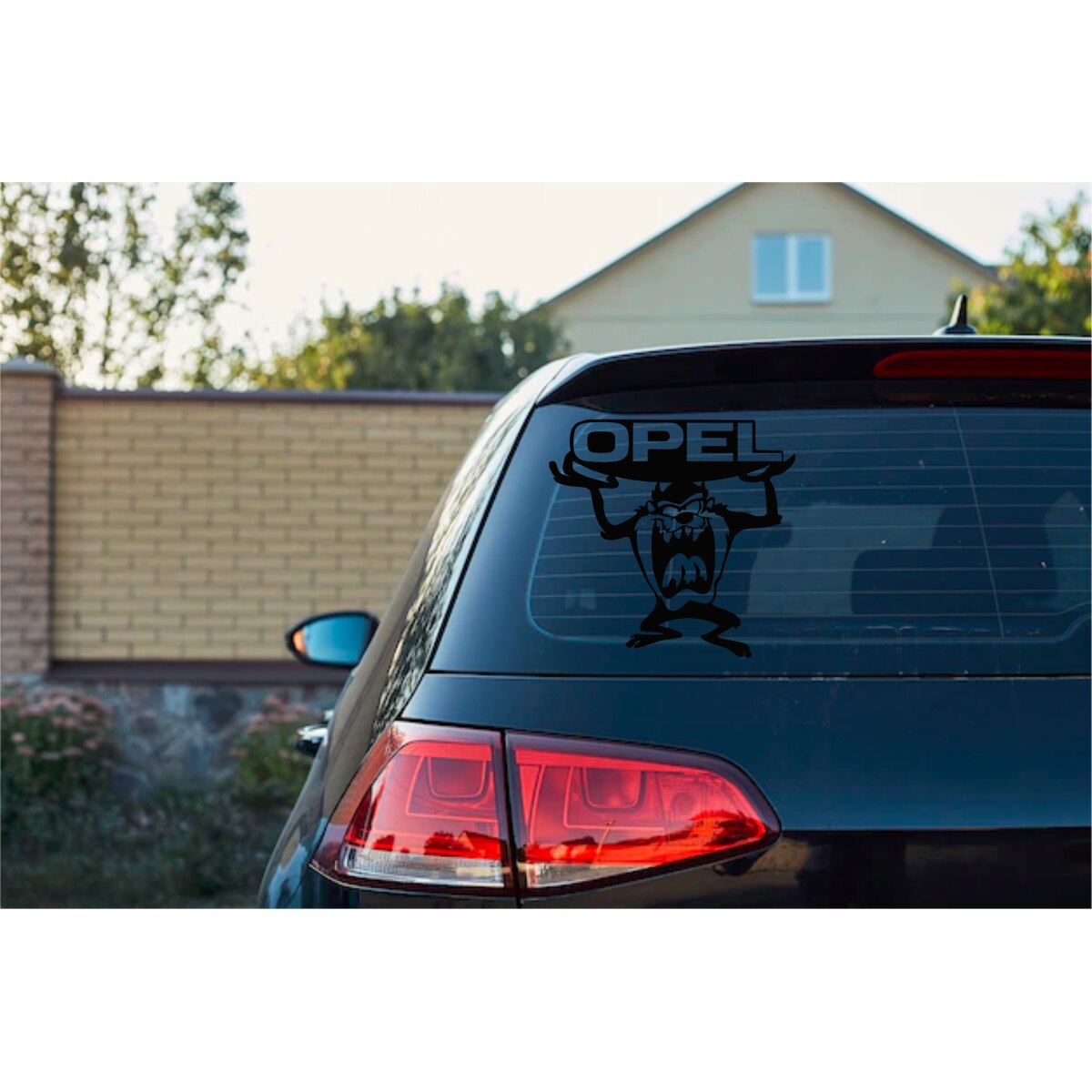 Sticker decorativ auto "Opel monstru'', 16x15,4cm, Negru - eMAG.ro