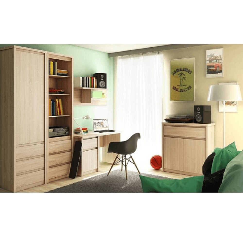 Etajera 2 polite pal melaminat stejar sonoma Norty 120x25x50 cm - eMAG.ro