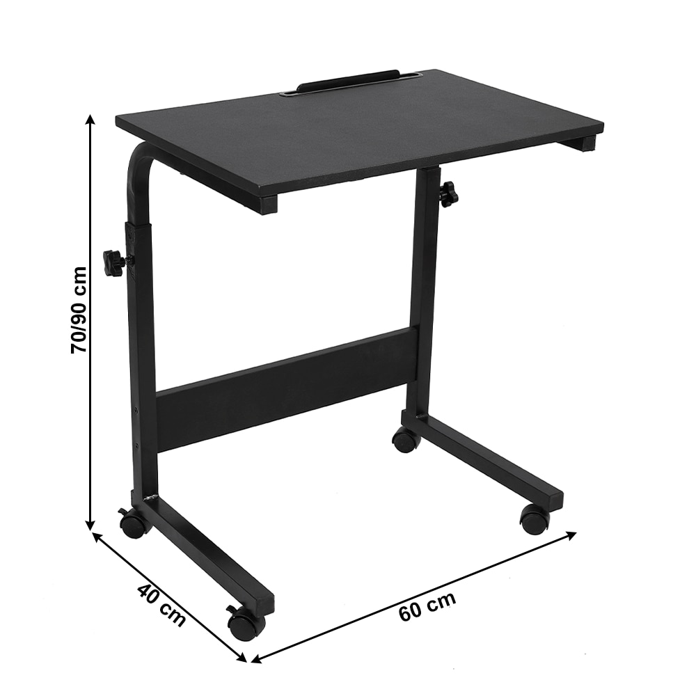 Birou PC cu roti din metal negru Westa 60x40x90 cm - eMAG.ro