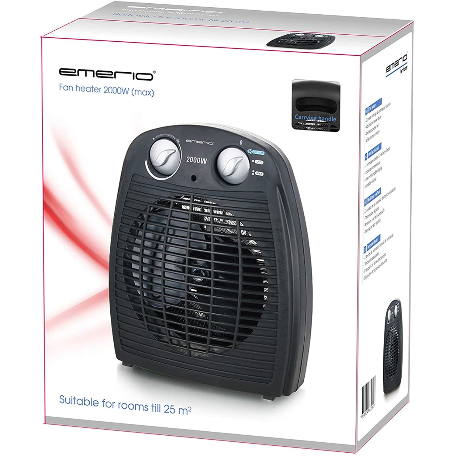 Aeroterma Emerio FH-106737.2, 2000 W, 2 trepte viteza, 230 V, Oprire ...