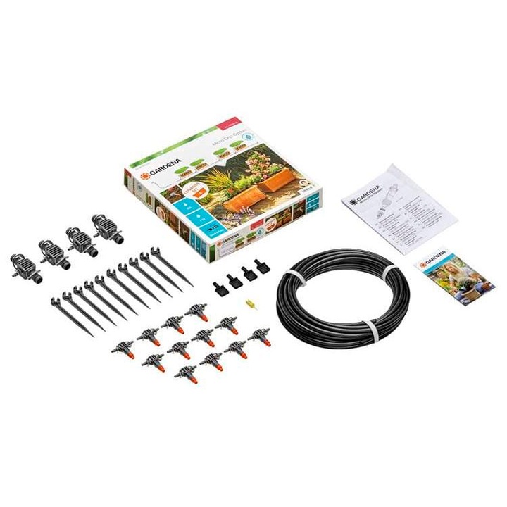 Kit irigare plante in ghiveci, Gardena, Negru - eMAG.ro