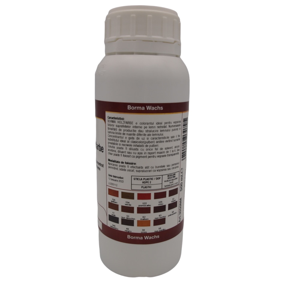 Pigment concentrat pentru lemn, Borma Wachs, Holzfarbe, culoare Nuc ...