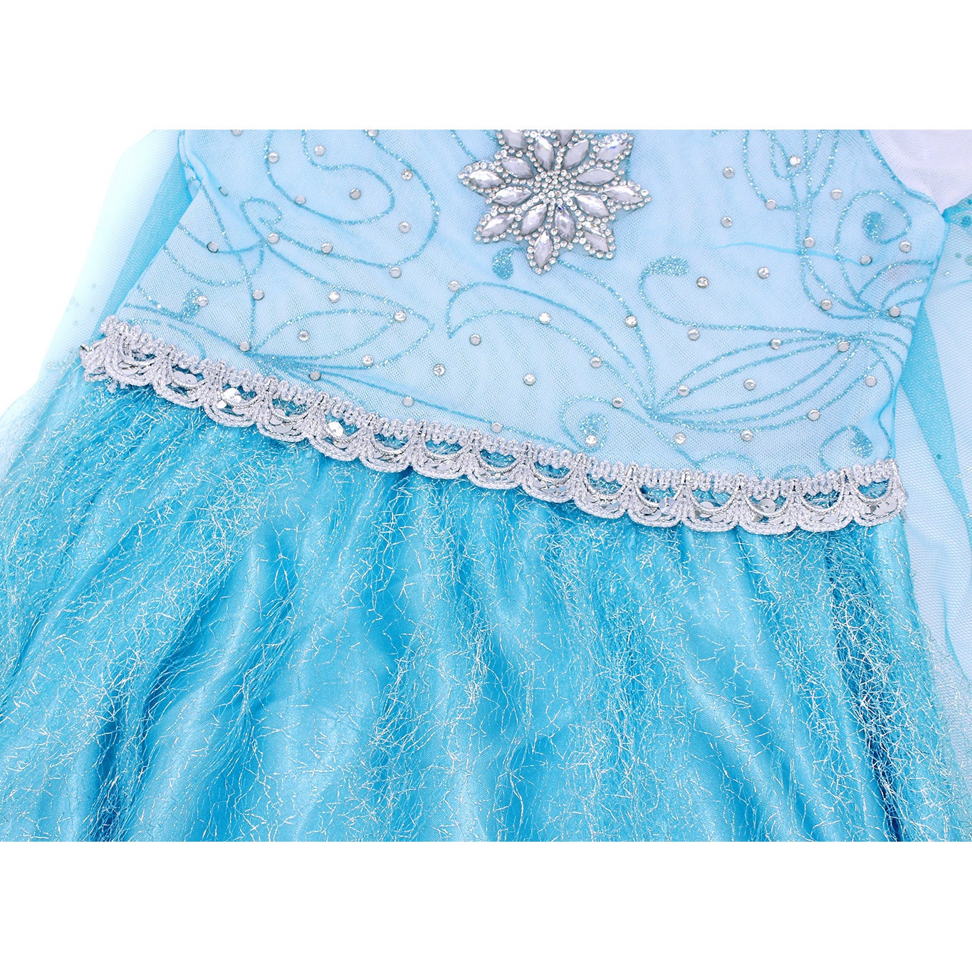 Costum Elsa - Frozen, AmzBarley®, Bagheta, Coronita, Coada impletita ...