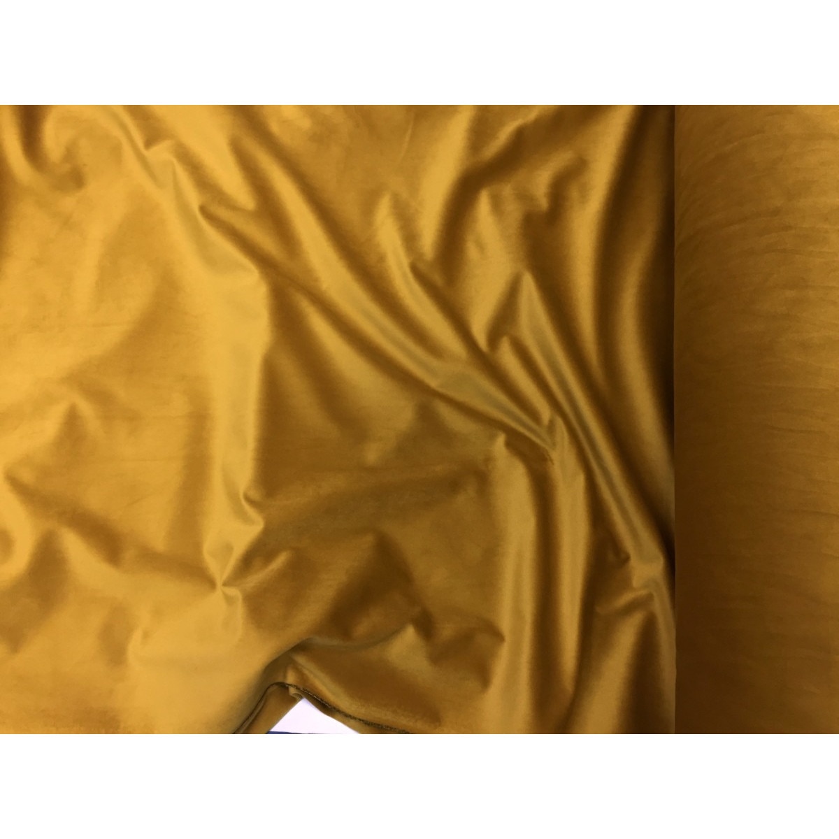 Material textil catifea Mustar auriu pentru draperii 300 cm x 100 cm ...