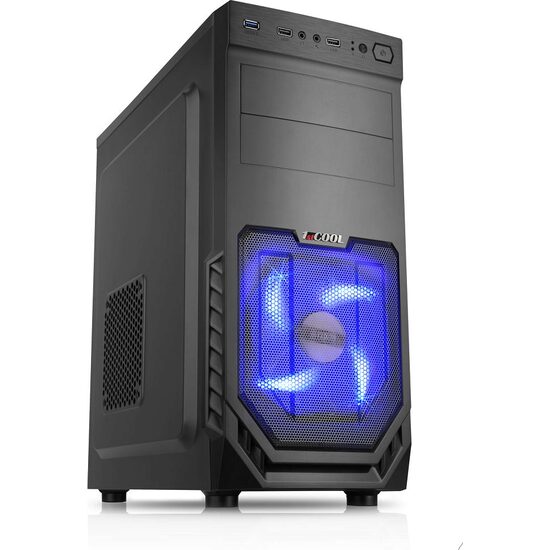 Carcasa PC 1stCOOL Jazz 2, MD-JAZZ2-AU-USB3-FBLUE, ATX, Micro ATX, Mini ...