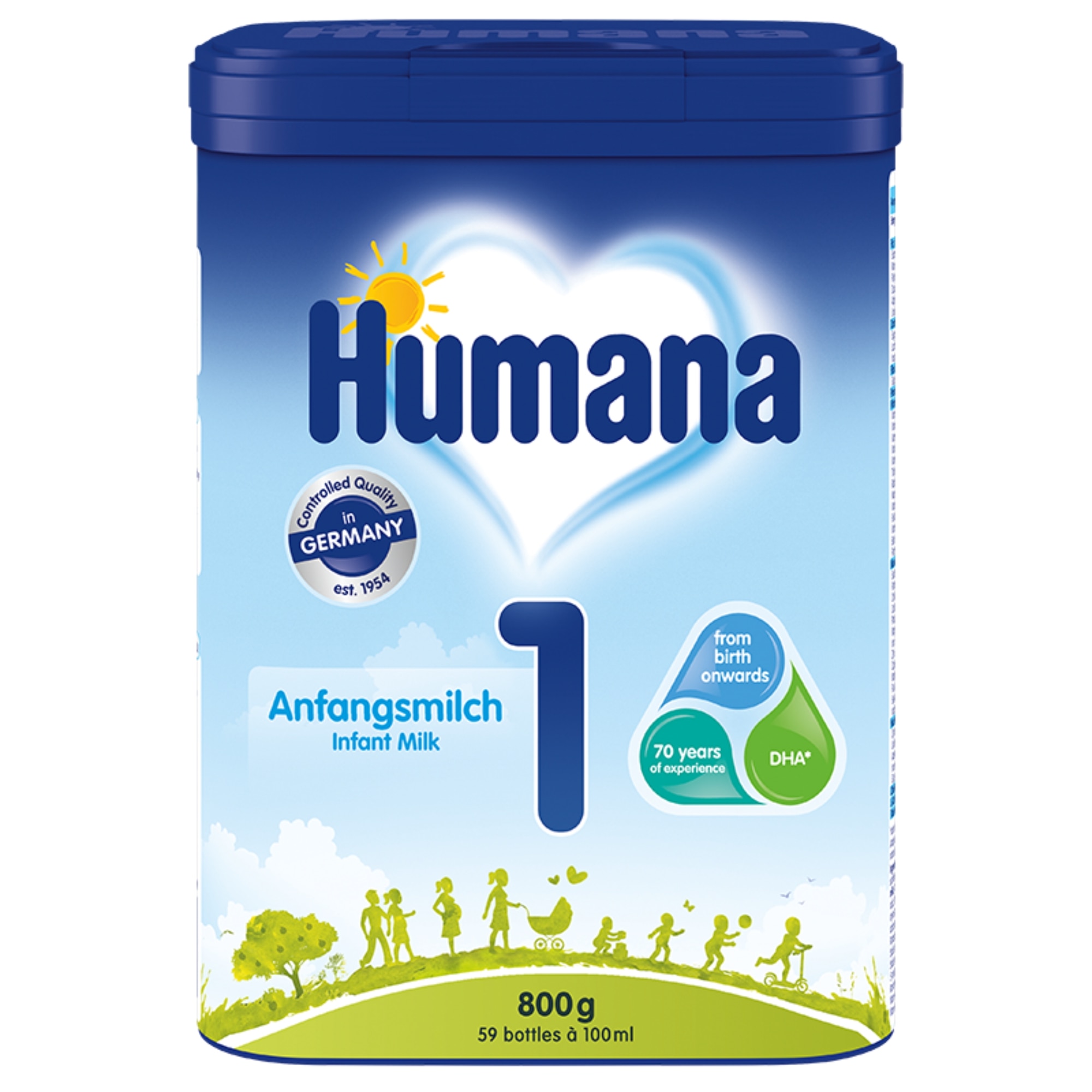 Lapte praf formula de inceput Humana 1, 800g, de la nastere - eMAG.ro