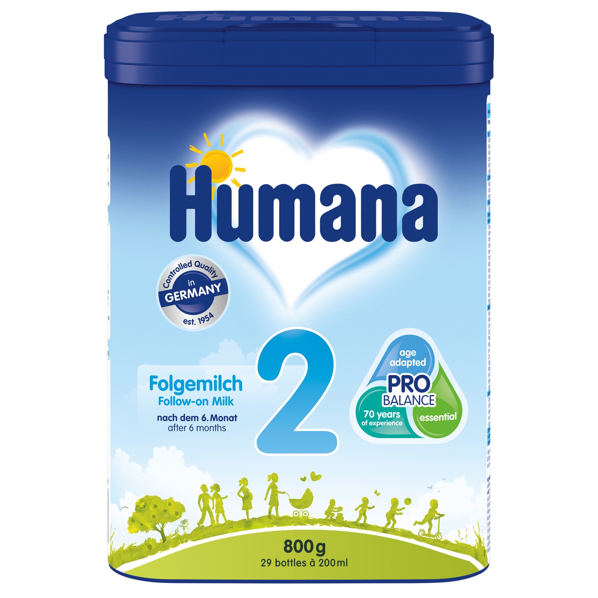 Lapte praf formula de continuare Humana 2 Probalance, 800g, de la 6 ...