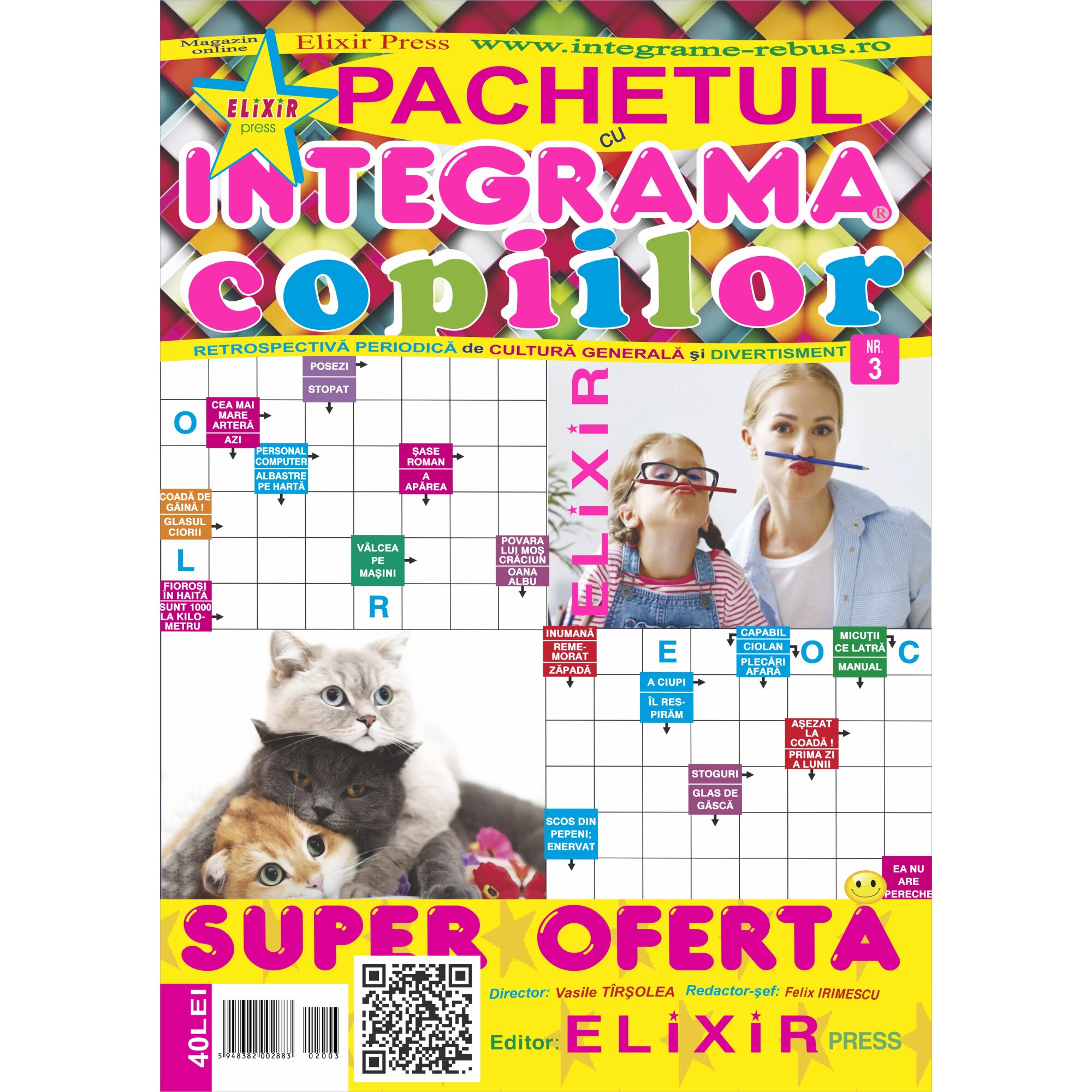 Pachetul cu integrama copiilor nr 3, 300 pagini - eMAG.ro