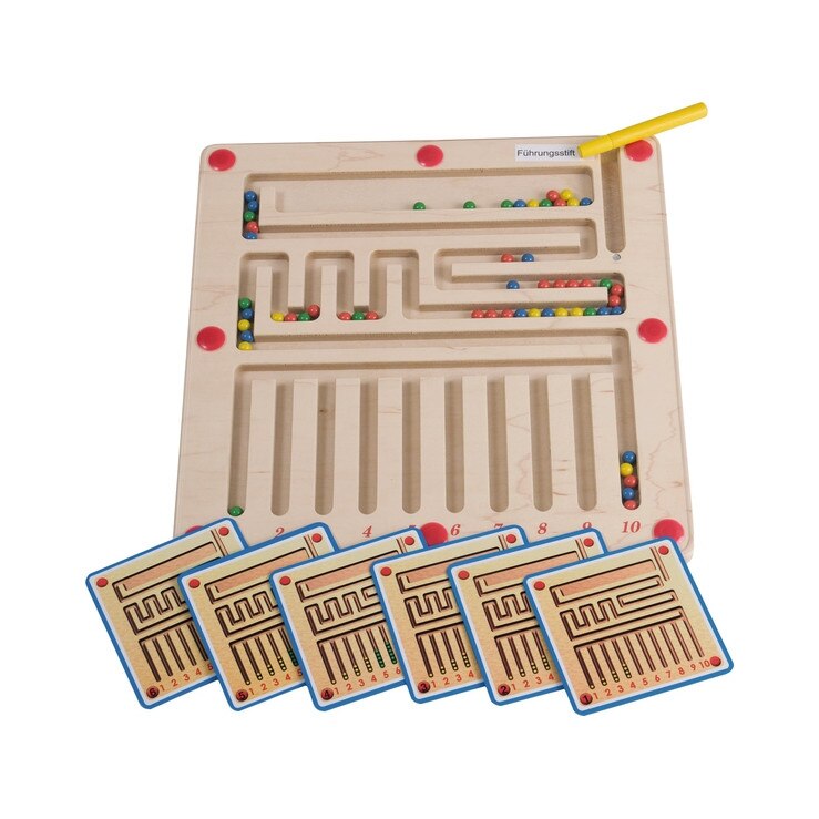 Магнитна игра Haba 671745, Числа и цветове, С 6 карти за упражнения ...