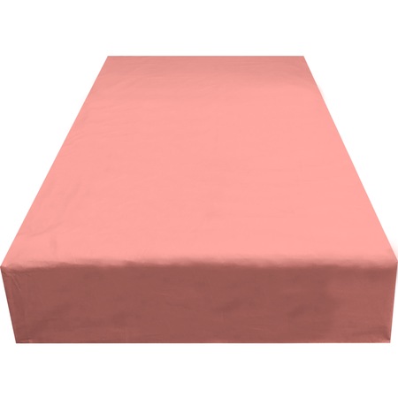 Cearceaf roz 140x240cm, pat single, pentru saltea de 90cm, "Monocrom ...