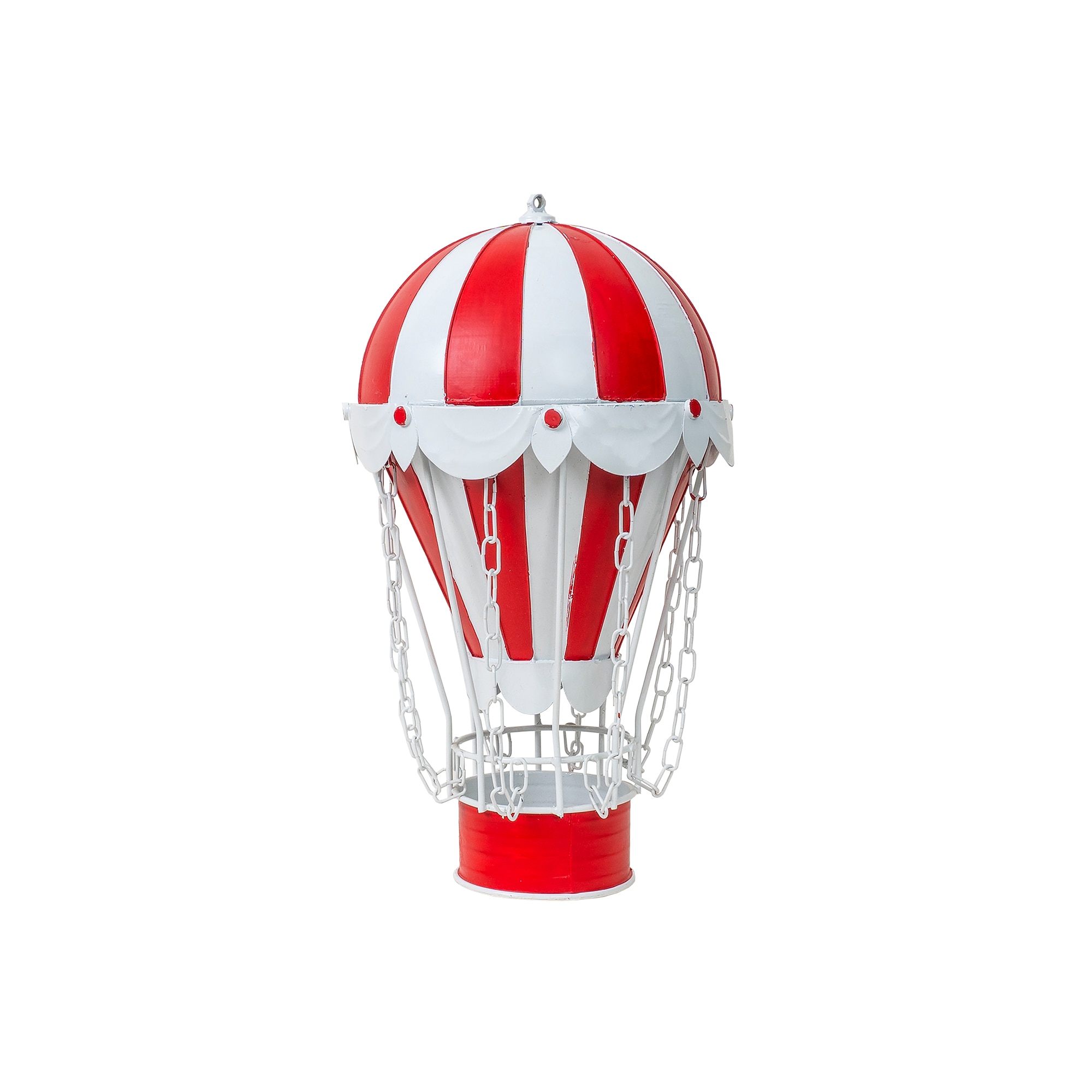 Balon cu aer cald din metal, inaltime 36cm / CD4643_Rosu - eMAG.ro