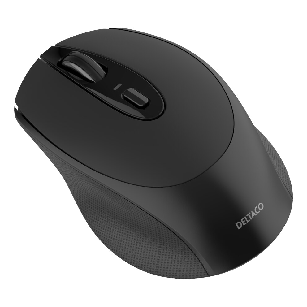 Mouse wireless silentios compact DELTACO, 1600 DPI, receptor USB, 4 ...