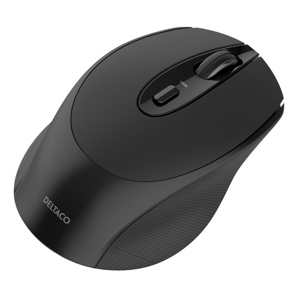 Mouse wireless silentios compact DELTACO, 1600 DPI, receptor USB, 4 ...