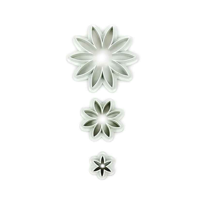 Set 3 forme de turnat din plastic DIY - flori de musetel, 2, 4 si 5 cm ...