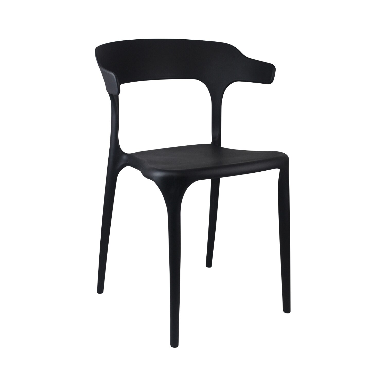 Set 4 scaune Thinia Home, Polipropilena, 74.3x47x47cm, Negru - eMAG.ro