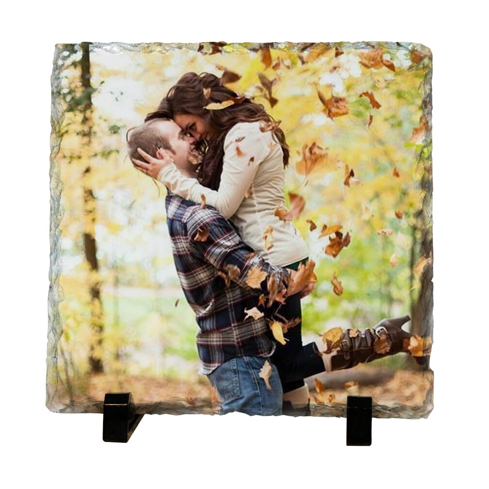 Rama foto din piatra, personalizata cu poza de familie, forma patrata ...