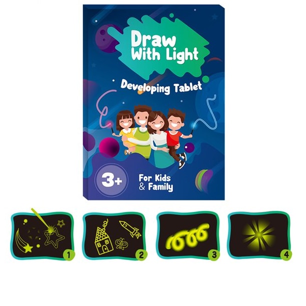 Tabla luminoasa pentru desenat Draw With Light, Avaleea - eMAG.ro